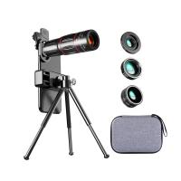 China 4 In 1 Phone Camera Lens OEM Phone Lens Kit With 28X Telephoto 0.6X Wide Angle and 20X Macro for sale