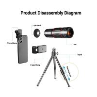 China 4 In 1 Phone Camera Lens OEM Phone Lens Kit With 28X Telephoto 0.6X Wide Angle and 20X Macro for sale