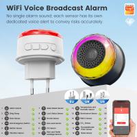 China Tuya Wifi Smart Siren for Home Security Sound and Light Alarm Sensor EU US UK Plug Smart Home Life APP For Vibration CO VOC PIR Human Presence Sensor for sale