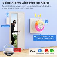 China Tuya Wifi Smart Siren for Home Security Sound and Light Alarm Sensor EU US UK Plug Smart Home Life APP For Vibration CO VOC PIR Human Presence Sensor for sale