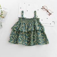 China Ruffled Princess Girl Baby Suspender Dress Summer Children's Clothing for sale