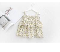 China Ruffled Princess Girl Baby Suspender Dress Summer Children's Clothing for sale