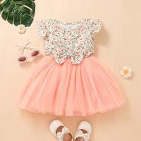 China Baby Girl Printed Mesh Dress Summer Sweet Girls Children'S Dress Clothing for sale