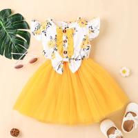 China Baby Girl Printed Mesh Dress Summer Sweet Girls Children'S Dress Clothing for sale