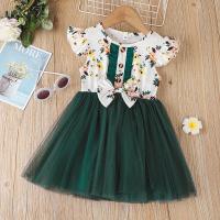 China Baby Girl Printed Mesh Dress Summer Sweet Girls Children'S Dress Clothing for sale