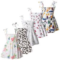 China Children's Dress Clothing New Printing Summer Girls' Suspender Dress for sale