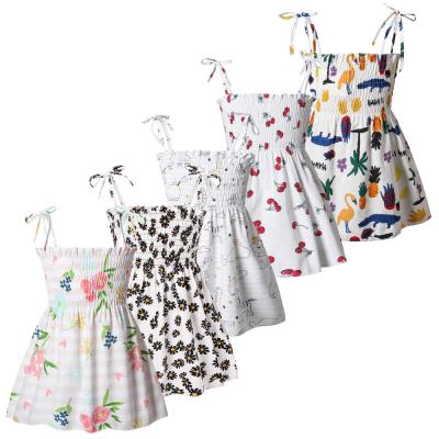 China Children's Dress Clothing New Printing Summer Girls' Suspender Dress for sale