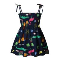 China Children's Dress Clothing New Printing Summer Girls' Suspender Dress for sale