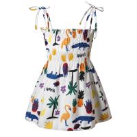 China Children's Dress Clothing New Printing Summer Girls' Suspender Dress for sale