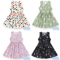 China Children's Dress Clothing Girls Floral Print Dress Cartoon Printing Princess Dress for sale