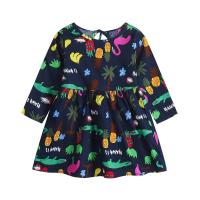 China Spring Children's Clothing Girls Long Sleeve Dress Print Princess Dress for sale