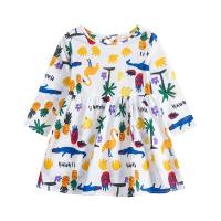 China Spring Children's Clothing Girls Long Sleeve Dress Print Princess Dress for sale