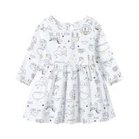 China Spring Children's Clothing Girls Long Sleeve Dress Print Princess Dress for sale
