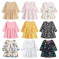 China Spring Children's Clothing Girls Long Sleeve Dress Print Princess Dress for sale