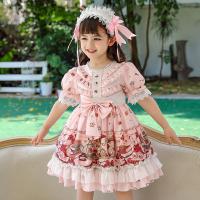 China Lolita Princess Dress Short Sleeved Children's Dress Clothing With Headband for sale