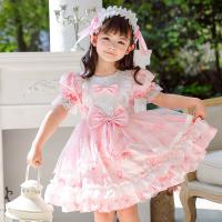 China Lolita Princess Dress Short Sleeved Children's Dress Clothing With Headband for sale