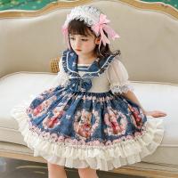 China Lolita Princess Dress Short Sleeved Children's Dress Clothing With Headband for sale