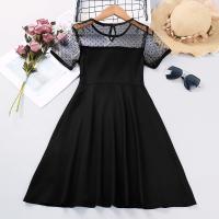 China Children'S Dress Clothing Girls Bow Dress Children'S Short-Sleeved Retro Dress for sale