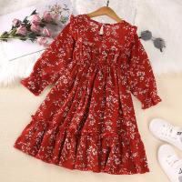China Spring Children'S Long Sleeved Floral Princess Dresses Girl'S Dress for sale