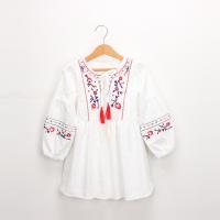 China Long Sleeved Embroidered Dress Spring Children'S Clothing Girls Fringed Dress for sale