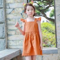 China Summer Children'S Clothing Girls Bow Dress With Flying Sleeve for sale