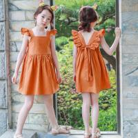 China Summer Children'S Clothing Girls Bow Dress With Flying Sleeve for sale