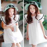 China Summer Children'S Clothing Girls Princess Dress Children'S White Beach Dress for sale