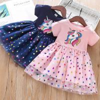 China Summer Children'S Girls Printing Dress Fluffy Princess Dresses for sale