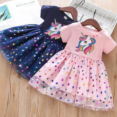 China Summer Children'S Girls Printing Dress Fluffy Princess Dresses for sale
