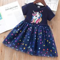 China Summer Children'S Girls Printing Dress Fluffy Princess Dresses for sale