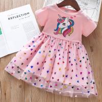 China Summer Children'S Girls Printing Dress Fluffy Princess Dresses for sale