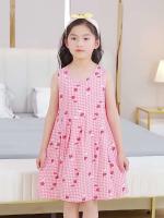 China Girls Cotton Dress Children Printing Dress Summer Children'S Clothing for sale