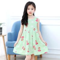 China Girls Cotton Dress Children Printing Dress Summer Children'S Clothing for sale