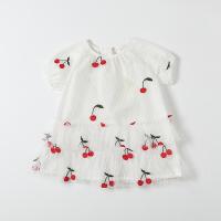 China Baby Mesh Princess Dress Girls Cherry Dress Summer Children'S Clothing for sale
