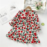 China Spring Children'S Rose Dress Long Sleeved Girls Princess Dress for sale
