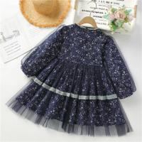 China Spring Children'S Clothing Small Floral Dress Girls Long Sleeved Princess Dress for sale