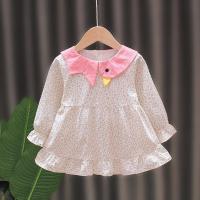 China Little Girl Long Sleeve Cotton Floral Dresses Spring Children'S Clothing for sale