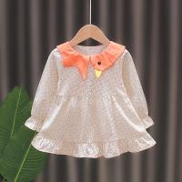 China Little Girl Long Sleeve Cotton Floral Dresses Spring Children'S Clothing for sale