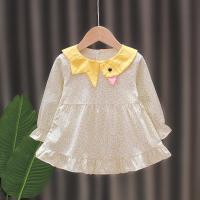China Little Girl Long Sleeve Cotton Floral Dresses Spring Children'S Clothing for sale
