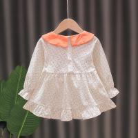 China Little Girl Long Sleeve Cotton Floral Dresses Spring Children'S Clothing for sale