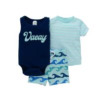 China Children's Outfit Sets Baby Clothing 3Pcs Children's Cotton Print Clothing for sale