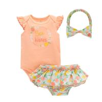 China Children's Outfit Sets Baby Clothing 3Pcs Children's Cotton Print Clothing for sale
