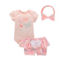 China Children's Outfit Sets Baby Clothing 3Pcs Children's Cotton Print Clothing for sale