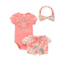 China Children's Outfit Sets Baby Clothing 3Pcs Children's Cotton Print Clothing for sale