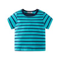 China Children'S Sports Shirts Customized Boy T-Shirt Children'S Cotton Striped T-Shirt for sale