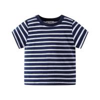 China Children'S Sports Shirts Customized Boy T-Shirt Children'S Cotton Striped T-Shirt for sale