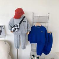 China Children'S Outfit Sets Kids Solid Color Casual Suit Boys Sports Sets for sale