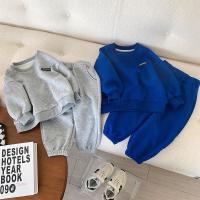China Children'S Outfit Sets Kids Solid Color Casual Suit Boys Sports Sets for sale