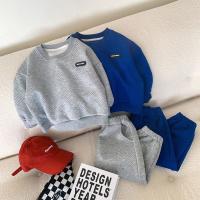 China Children'S Outfit Sets Kids Solid Color Casual Suit Boys Sports Sets for sale