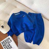 China Children'S Outfit Sets Kids Solid Color Casual Suit Boys Sports Sets for sale